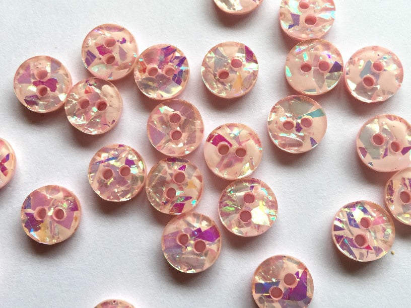 Pale Pink Sparkly Button – A Yarn Story
